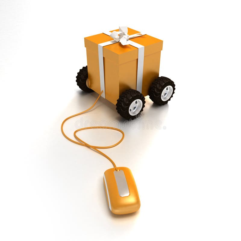 Internet gift box stock illustration. Illustration of present - 3138930