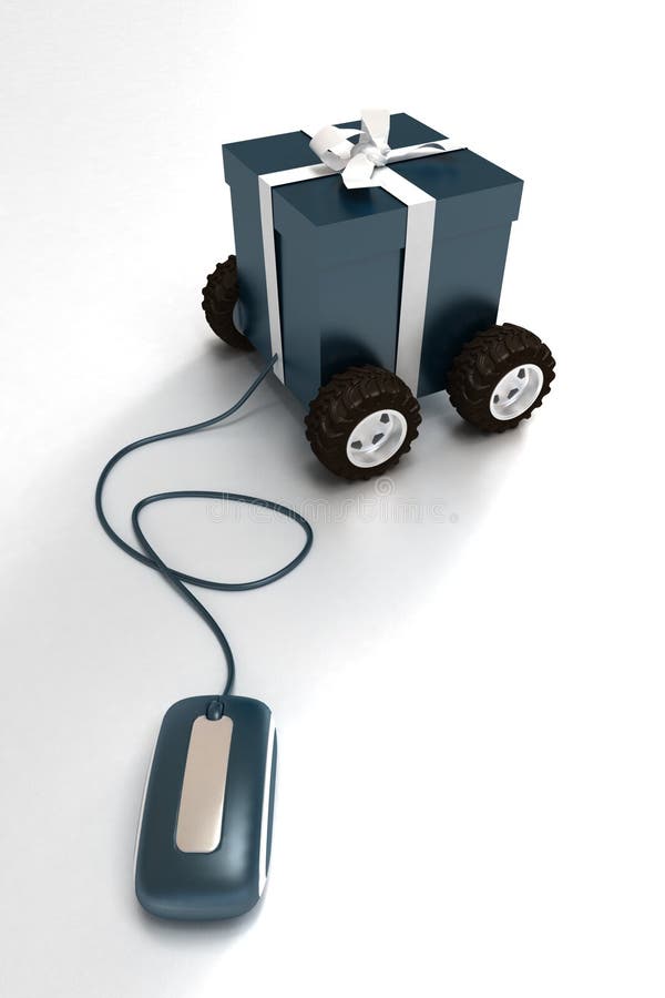 Internet gift box stock illustration. Illustration of present - 3138930