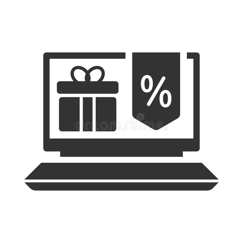 Online gift offer icon stock vector. Illustration of percent - 261316153