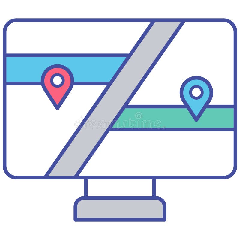 Online Gps Isolated Vector Icon Which Can Easily Modify or Edit Stock ...
