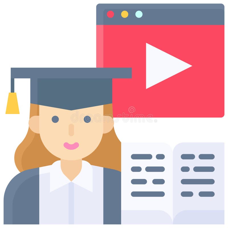 Online Graduation Icon, an Avatar that is Related To Education Stock ...