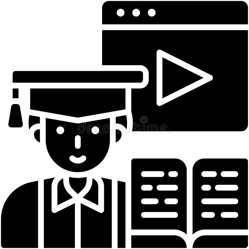 Online Graduation Icon, an Avatar that is Related To Education Stock ...