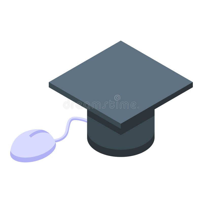 Online Graduation Icon Isometric Vector. Training School Stock Vector ...