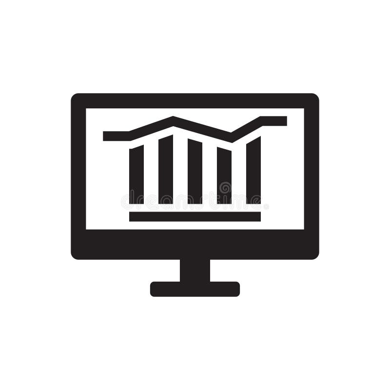 Online Graph Report Icon - Seo Performance Icon Stock Vector ...