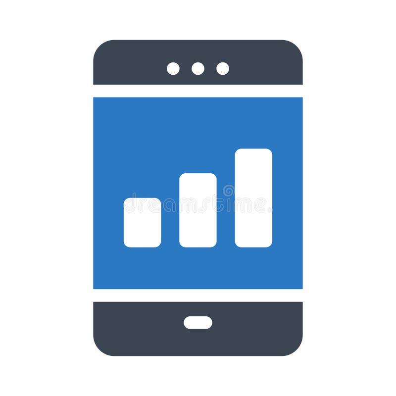 Online Graph Glyph Color Flat Vector Icon Stock Illustration ...