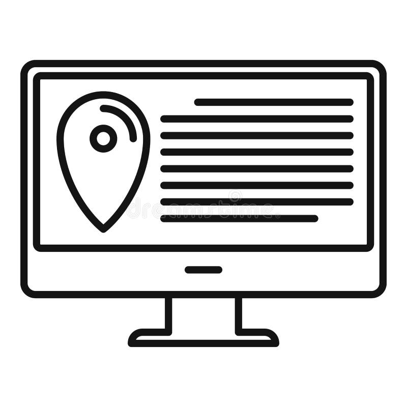 Online Guide Icon, Outline Style Stock Vector - Illustration of media ...