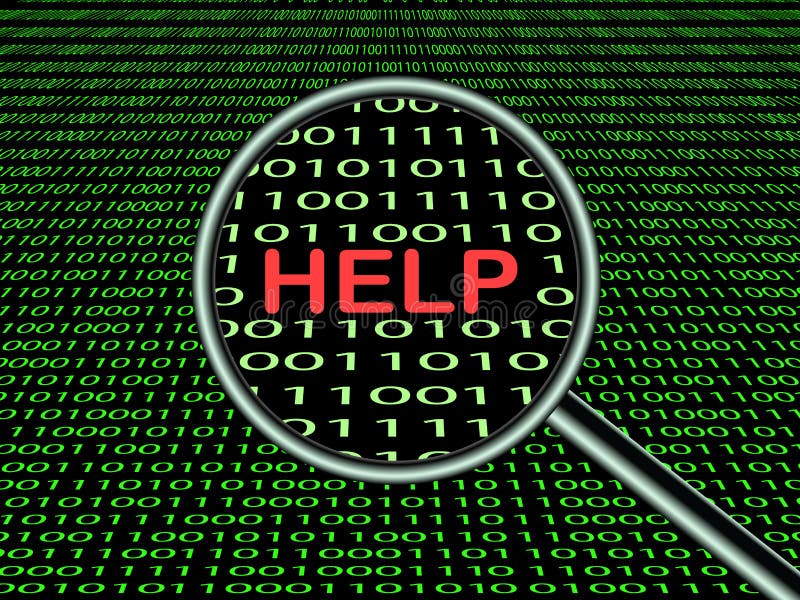 Online help stock vector. Illustration of blue, code - 23823184