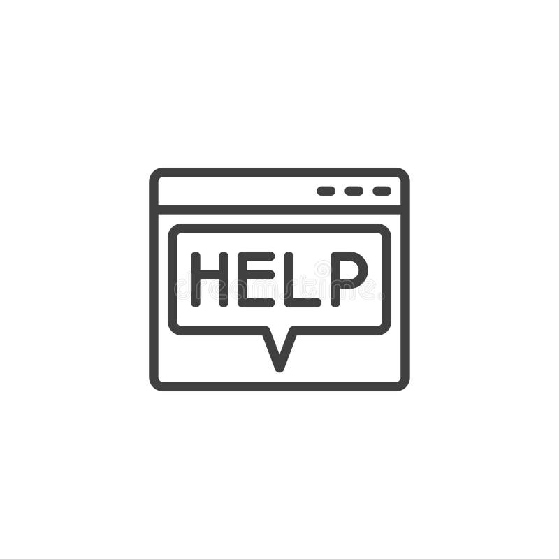 Online help line icon stock vector. Illustration of online - 283705451
