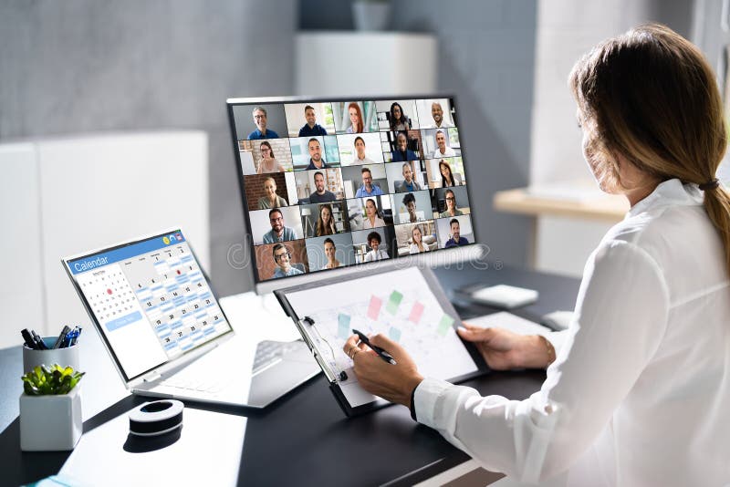 Online HR Remote Webinar stock photo. Image of copy - 255056184