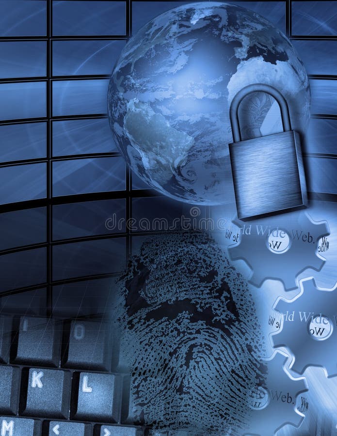 Online identity protection stock illustration. Illustration of security ...
