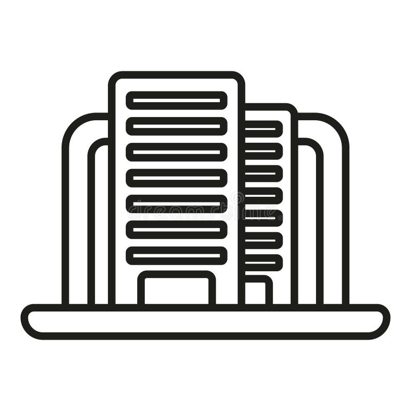 Online Internet Building Sale Icon Outline Vector. Smart Office Stock ...