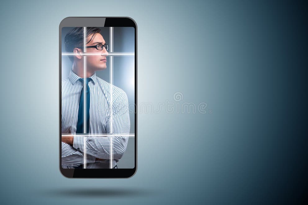 Online and Internet Dependency Concept Stock Image - Image of ...