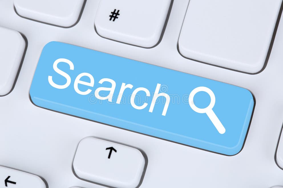 Online Internet Search Engine on Computer Stock Photo - Image of ...