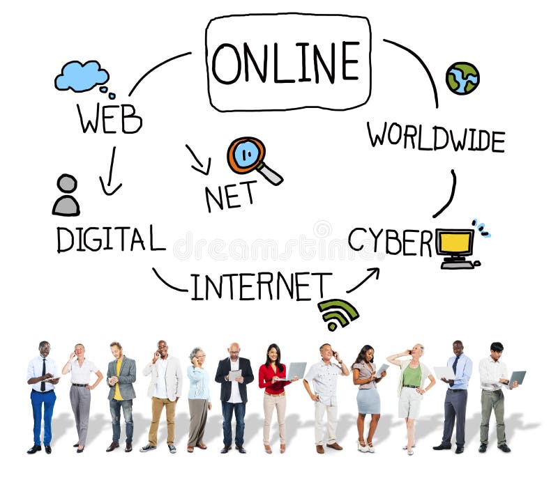 Online Internet Social Networking Concept Stock Image - Image of ...