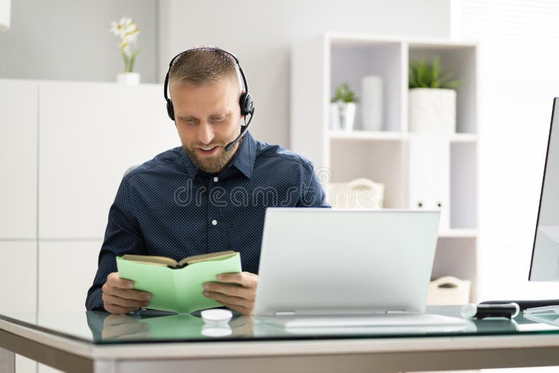 Online Internet Video Call Conference Stock Image - Image of male ...