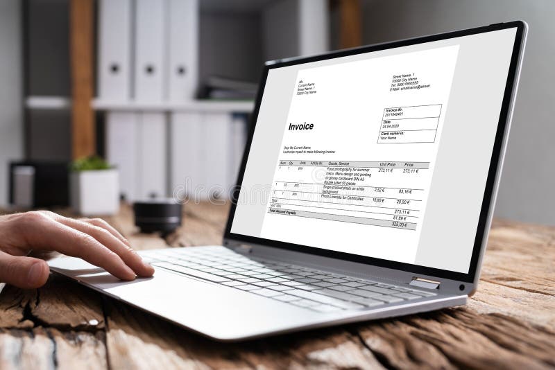 Online Invoice Management and Electronic Billing Stock Photo - Image of ...