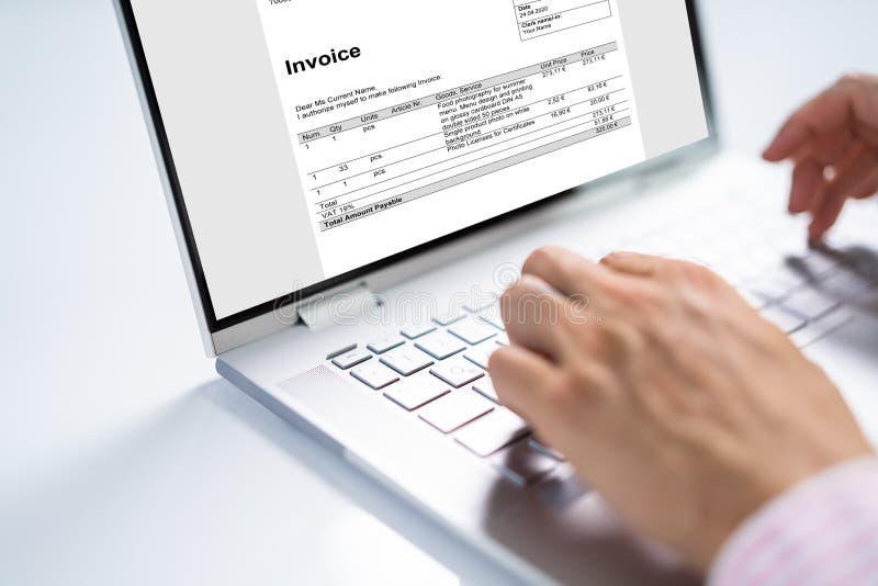 Online Invoice Management and Electronic Billing Stock Photo - Image of ...