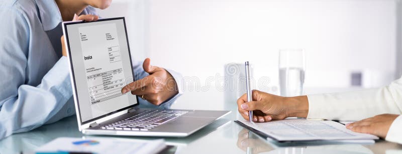 Online Invoice Management and Electronic Billing Stock Image - Image of ...