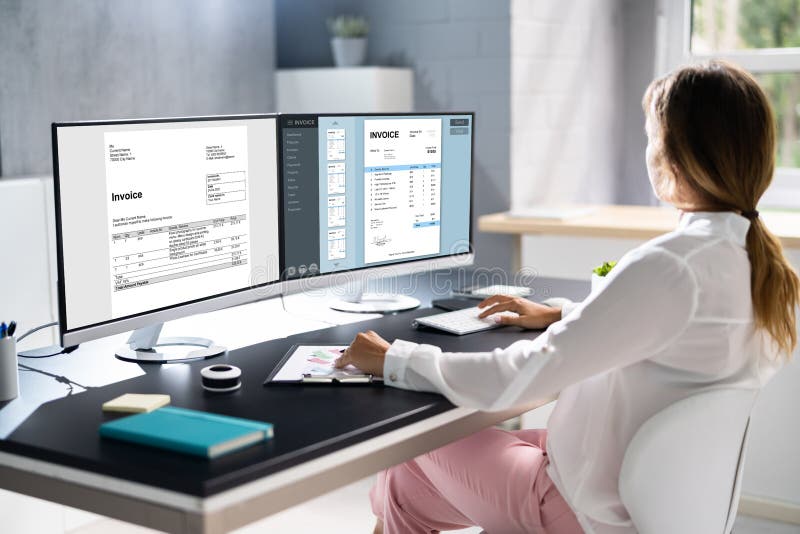 Online Invoice Management Software Stock Photo - Image of invoicing ...
