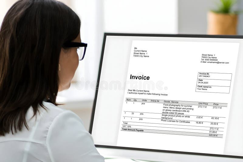 Online Invoice Management Software Stock Image - Image of electronic ...