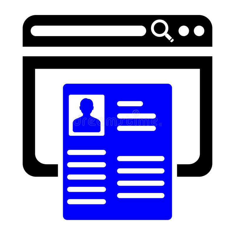Online Job Application Icon Stock Vector - Illustration of beautiful ...