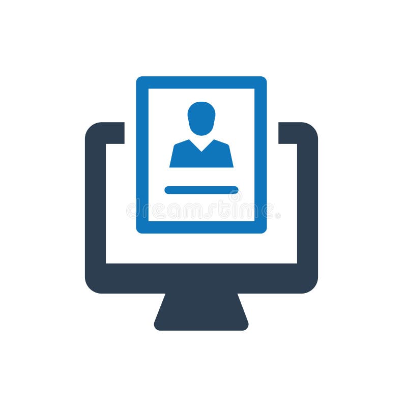 Online Job Application Icon Stock Vector - Illustration of online ...
