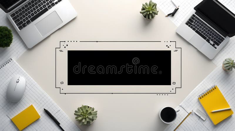 Online Learning Background with Laptop, Notepad, and Mouse in Corner ...