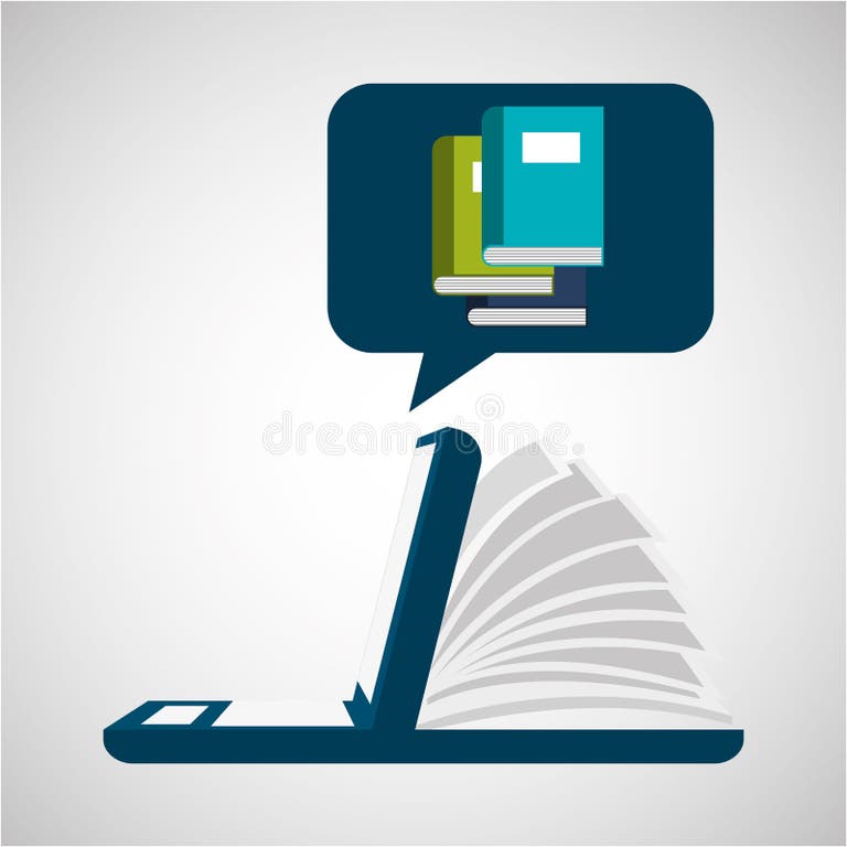 Online Learning Books Education Stock Vector - Illustration of online ...