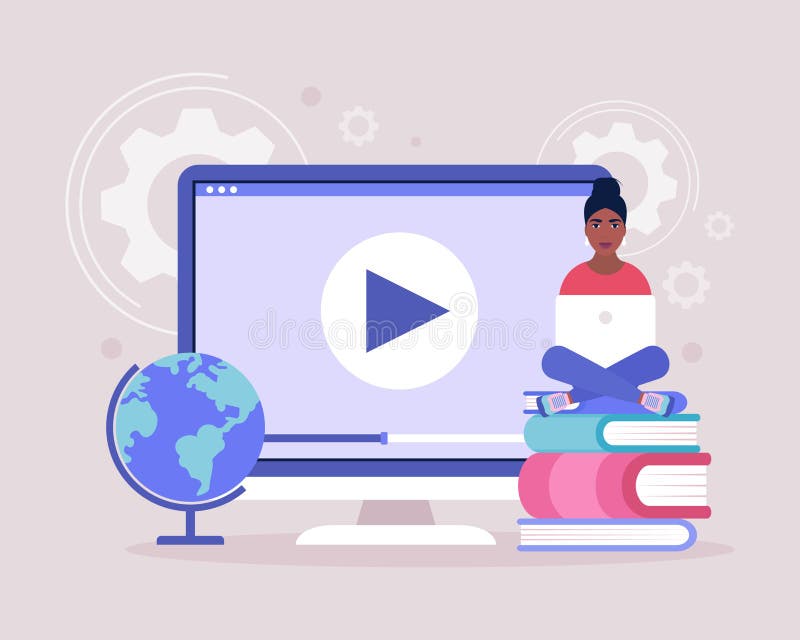 Online learning stock vector. Illustration of internet - 204650634