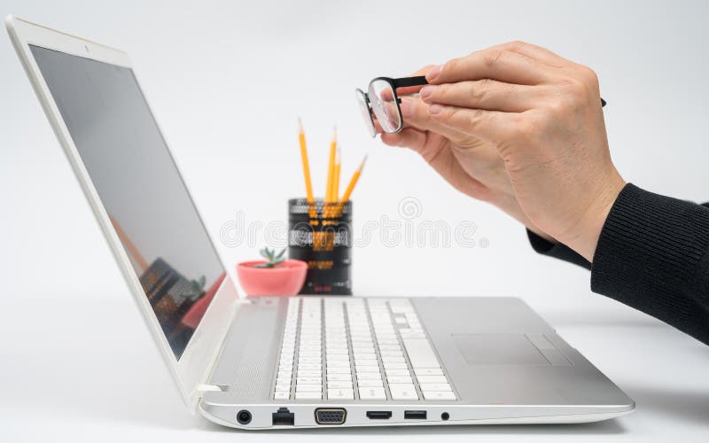 Online Learning Concept. Internet Lesson Concept Using a Laptop ...