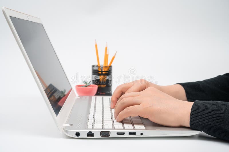 Online Learning Concept. Internet Lesson Concept Using a Laptop ...