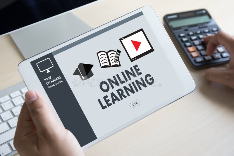 ONLINE LEARNING Connectivity Technology Coaching Online Skills T Stock ...