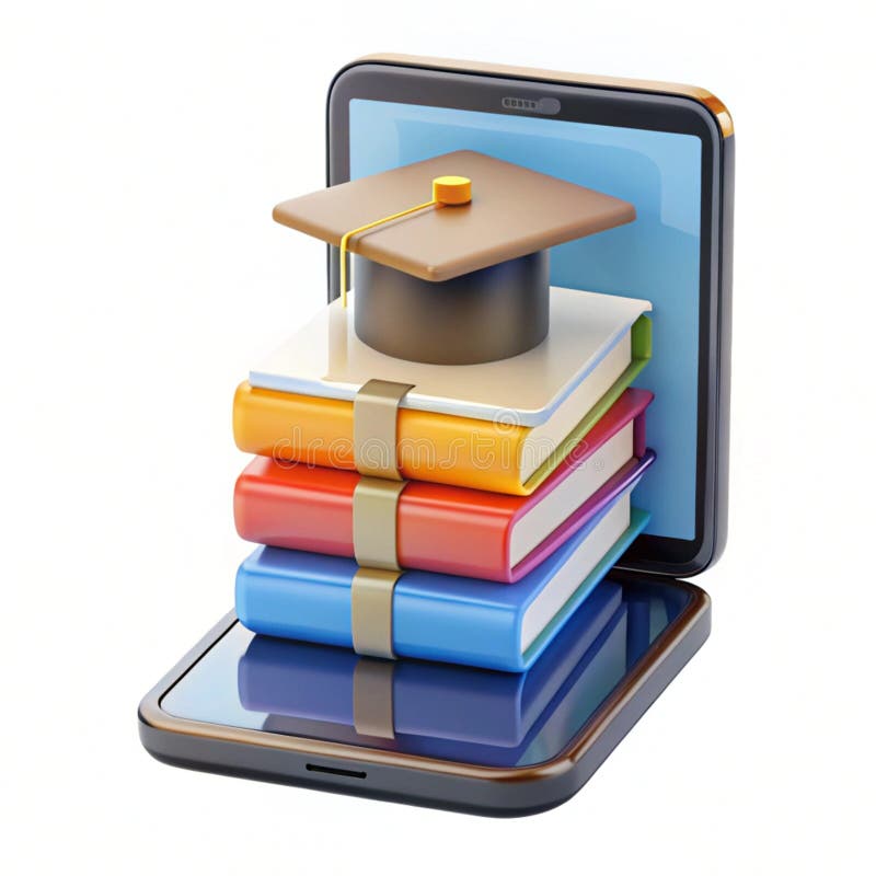 Online learning 3D icon stock illustration. Illustration of virtual ...