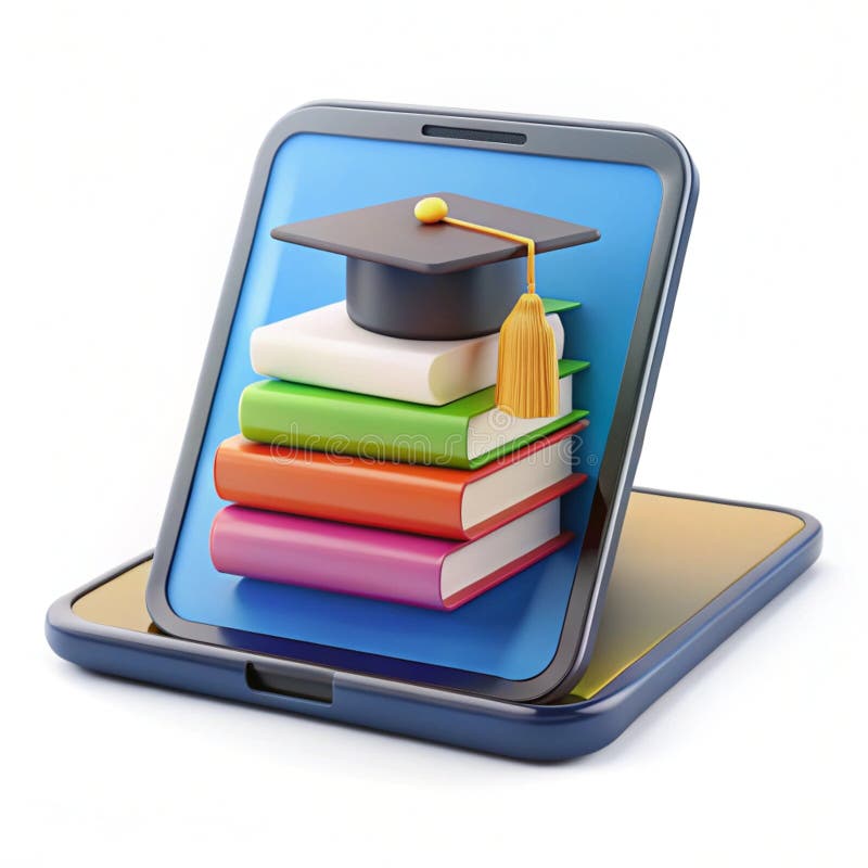 Online learning 3D icon stock illustration. Illustration of virtual ...