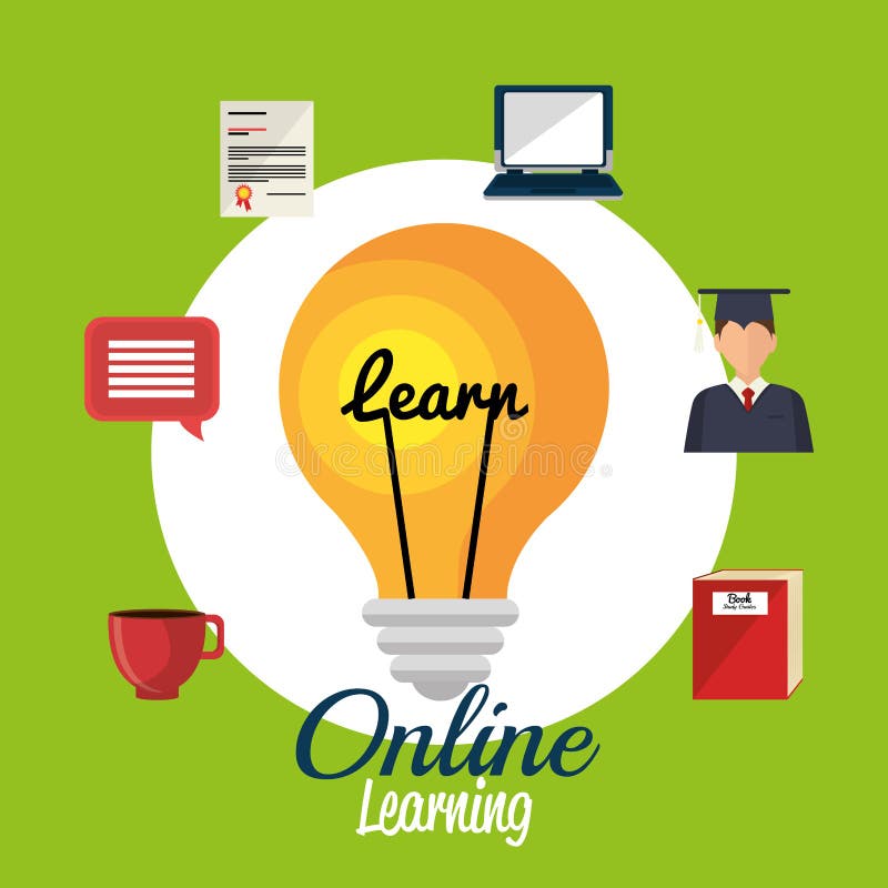 Online learning design stock illustration. Illustration of design ...