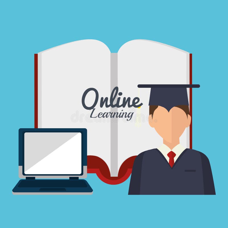Online learning design stock illustration. Illustration of electronic ...