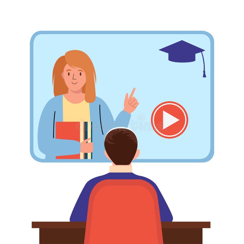 Online Learning. Distance Learning Concept. Vector Illustration Stock ...