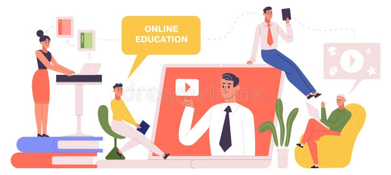 Online Learning, E-library, Digital Workshop Tutorials. People Learning ...