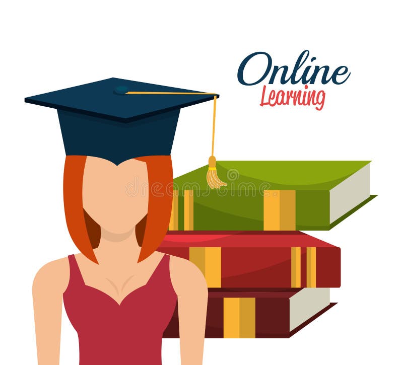 Online Learning and Education Stock Illustration - Illustration of ...