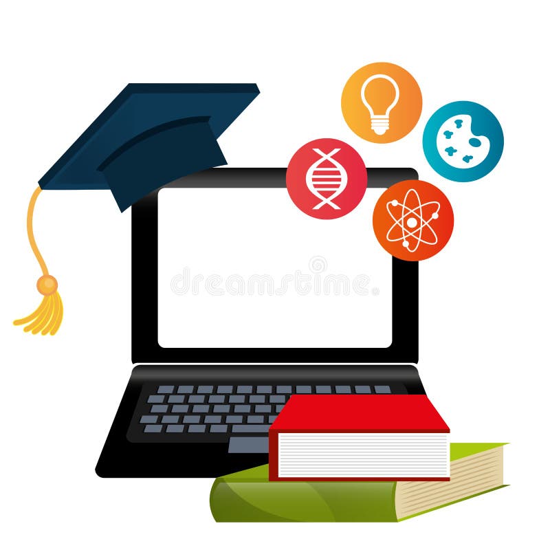Online Learning Education Graphic Stock Vector - Illustration of ...