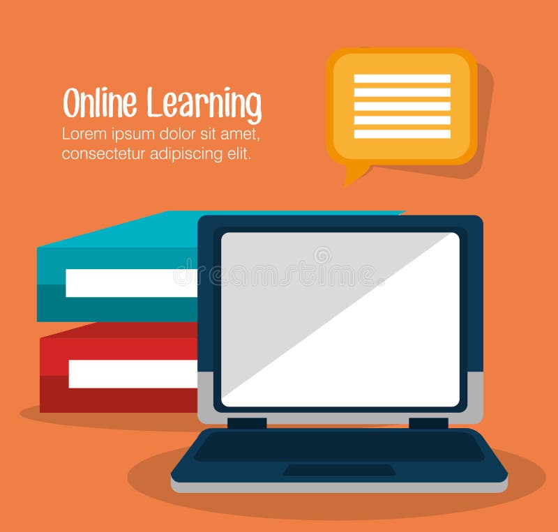 Online Learning Education Graphic Stock Vector - Illustration of ...