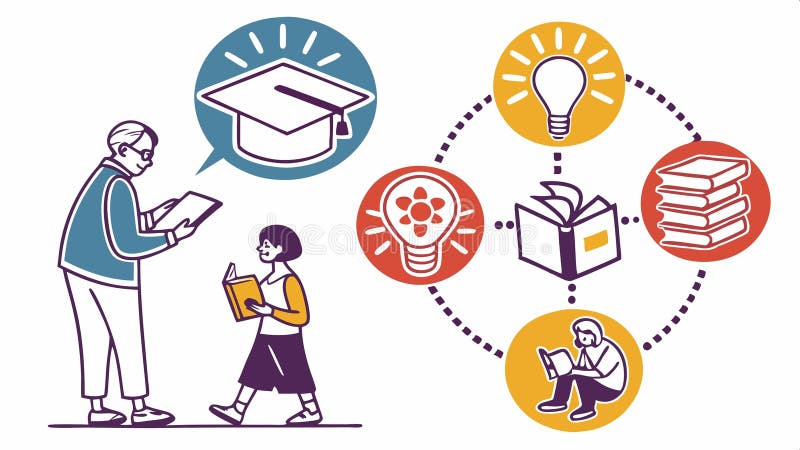 Online Learning and Education Icons, Digital Study and Knowledge Vector ...
