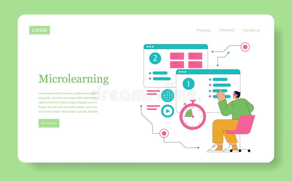 Online Learning. Flat Vector Illustration Stock Vector - Illustration ...