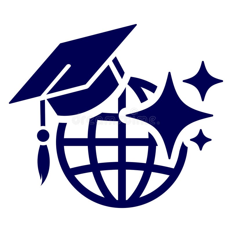 Online Learning Icon with Artificial Intelligence Stock Vector ...