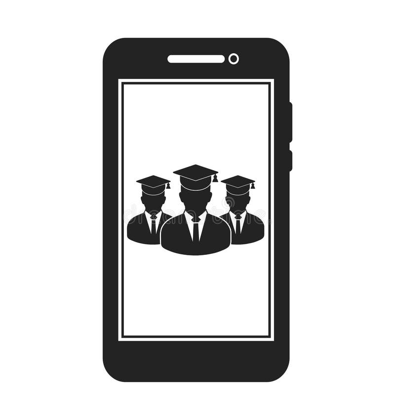 Students on Mobile Phones Flat Color Vector Illustration Stock Vector ...