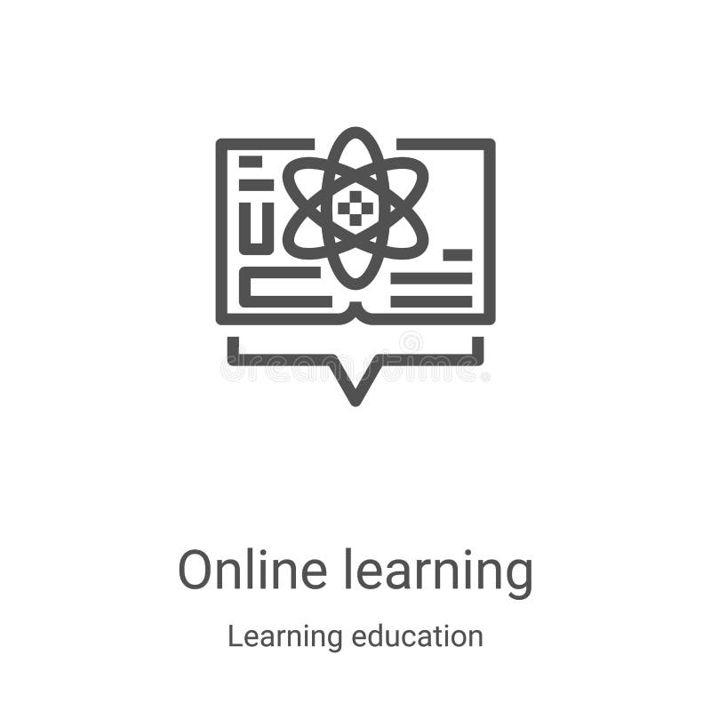 Online Learning Icon Vector from Learning Education Collection. Thin ...
