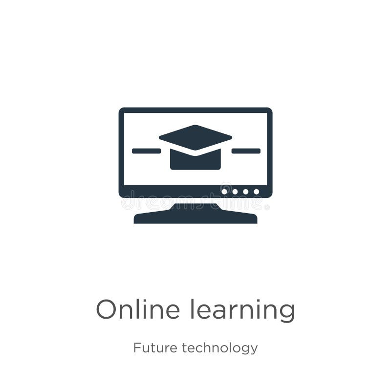 Online Learning Icon Vector. Trendy Flat Online Learning Icon from ...