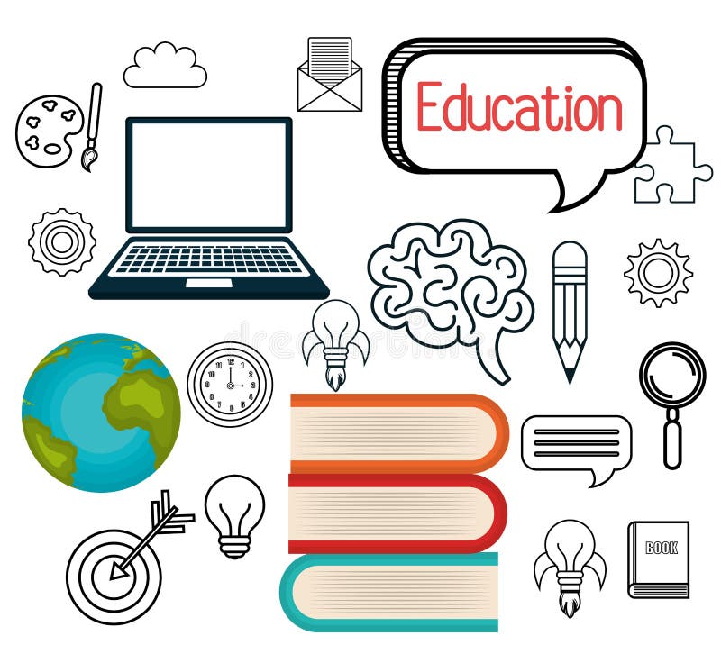 Online Learning Isolated Icon Design Stock Illustration - Illustration ...