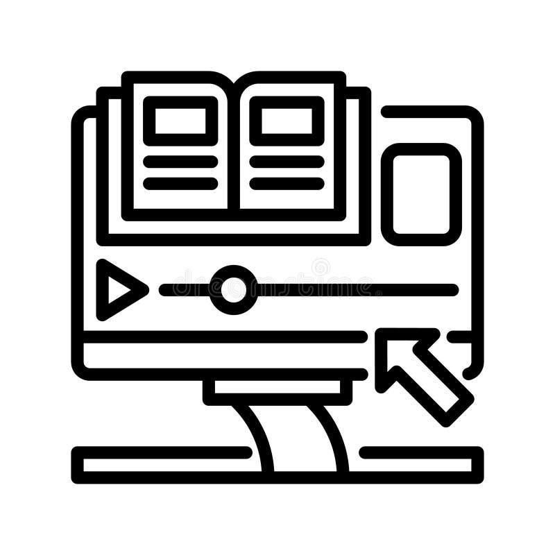 Online Learning Line Icon. Universal Creative Premium Symbol. Vector ...