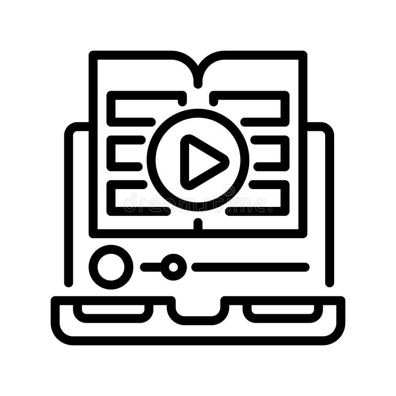 Online Learning Line Icon. Universal Creative Premium Symbol. Vector ...